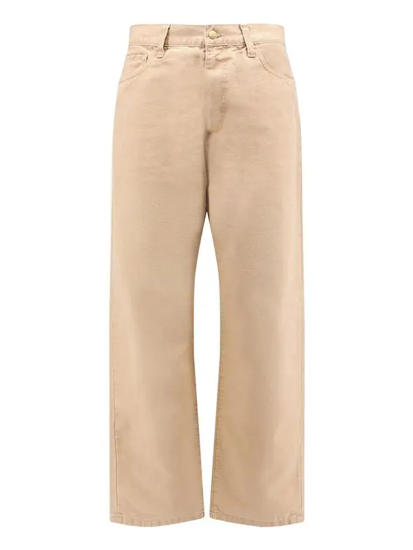 Carhartt Work In Progress Organic Cotton Loose Fit Trousers - Beige