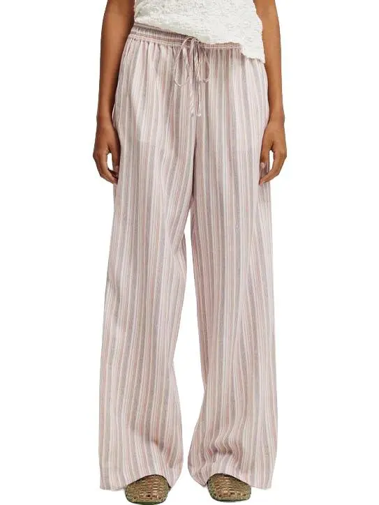 COTTON ON Haven Wide Leg Pant - Ava Stripe Bubblegum