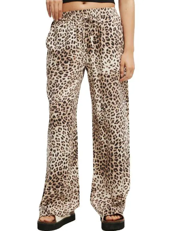 COTTON ON Haven Wide Leg Pant - Leopard