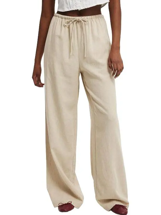COTTON ON Haven Wide Leg Pant - Natural