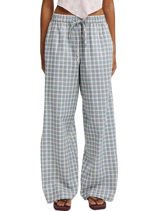 COTTON ON Haven Wide Leg Pant - Olivia Check Texture