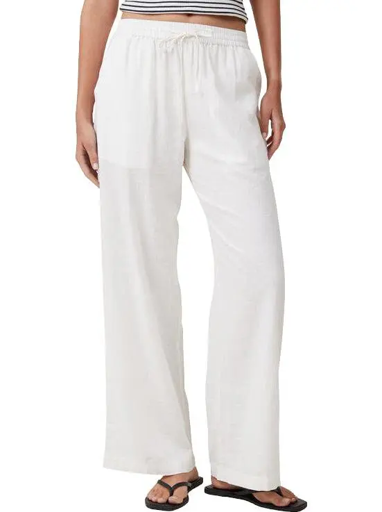 COTTON ON Haven Wide Leg Pant - White