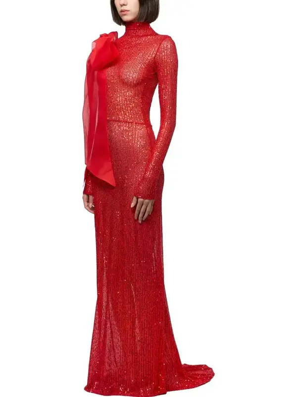 ATU BODY COUTURE Sequined Gown - Red