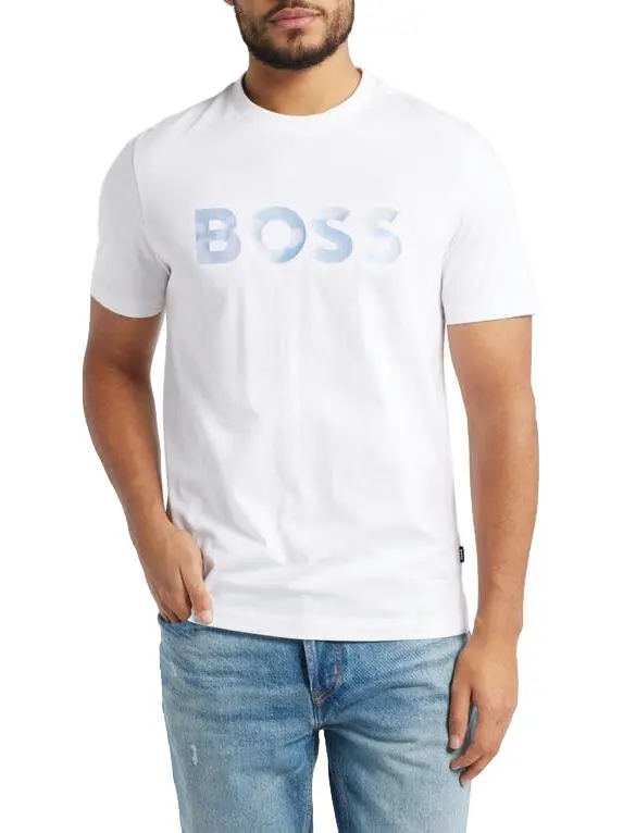 BOSS Thompson Logo Graphic T-shirt - Natural