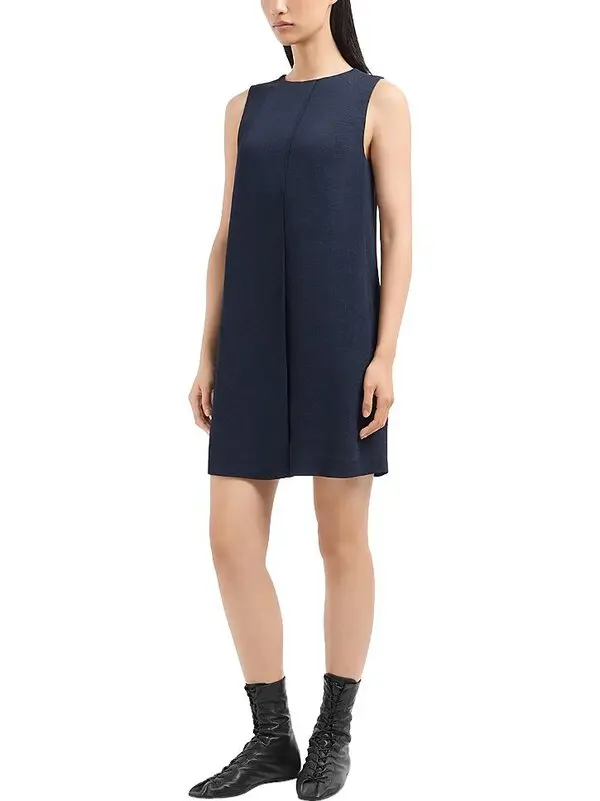 Emporio Armani Textured Sleeveless Shift Dress - Deep Blue