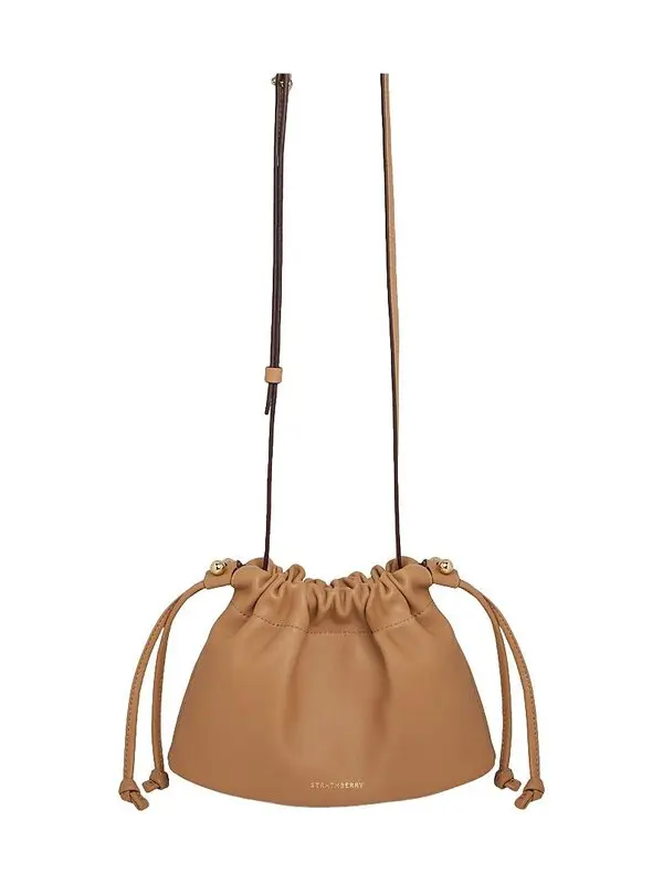 Strathberry Charlotte Drawstring Crossbody Bag - Caramel