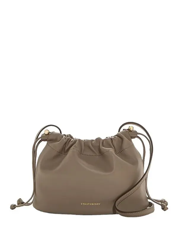 Strathberry Charlotte Drawstring Crossbody Bag - Taupe