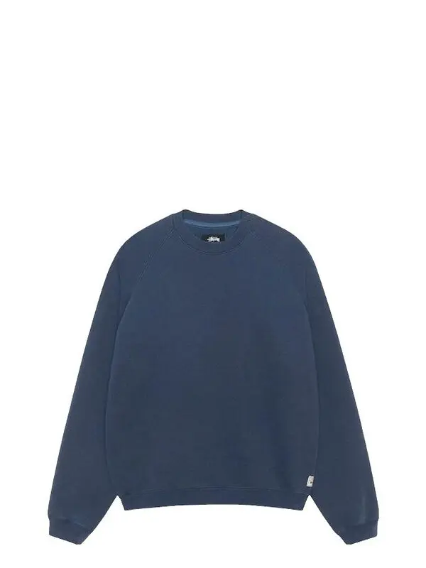 StÜssy Fleece Raglan Crew - Navy Blue