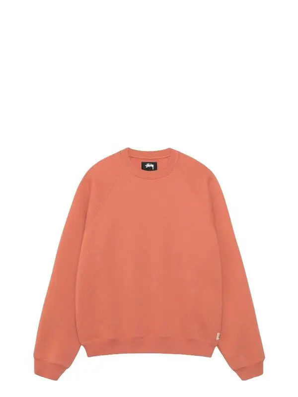 StÜssy Fleece Raglan Crew - Brick