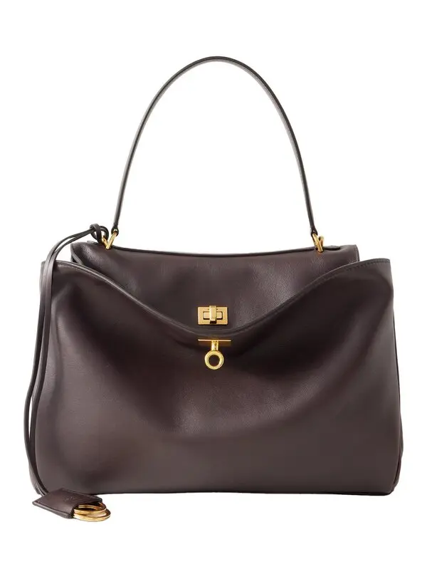 Balenciaga Rodeo Medium Leather Shoulder Bag - Brown