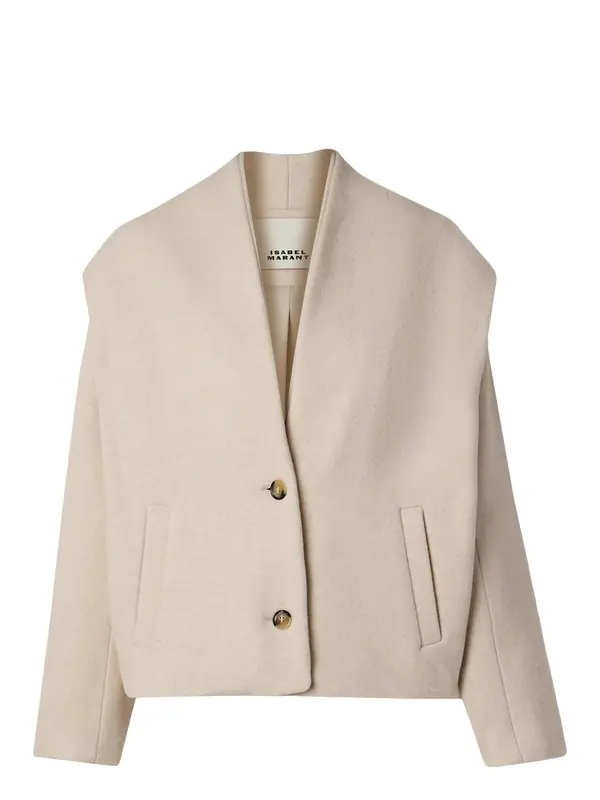 Isabel Marant Drogo Brushed Recycled Wool-blend Jacket - Neutrals