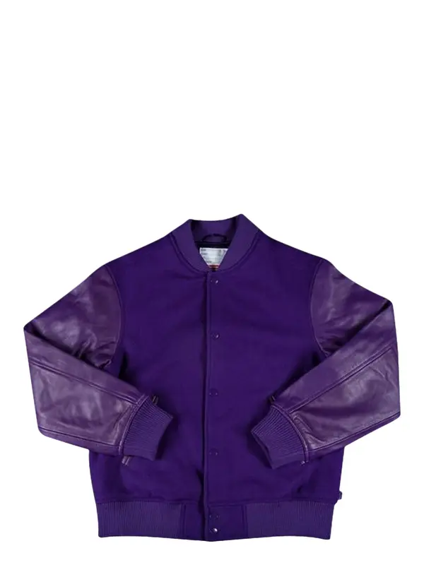 Supreme Motion Logo Varsity Jacket - Purple