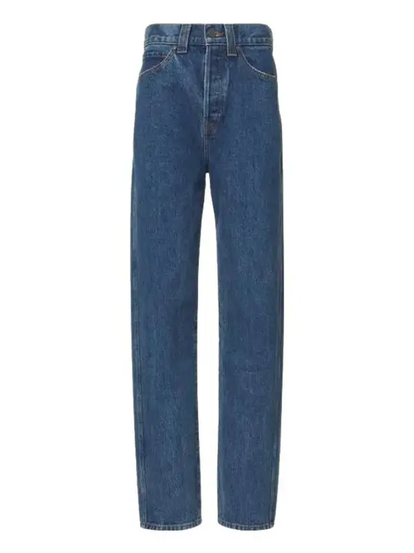 Khaite Corben High-rise Tapered Jeans - Blue