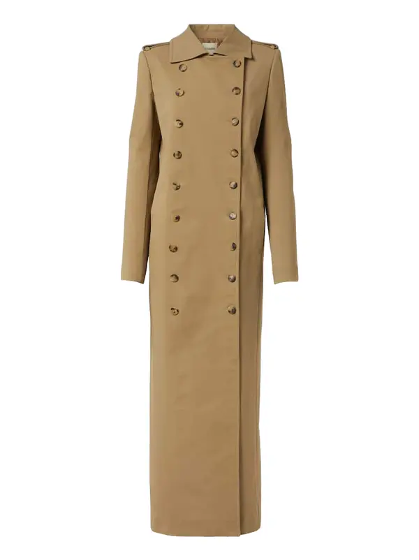Khaite Mallory Double-breasted Trench Coat - Beige