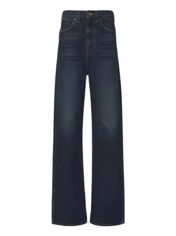 Khaite Bonnie High-rise Wide-leg Jeans - Blue