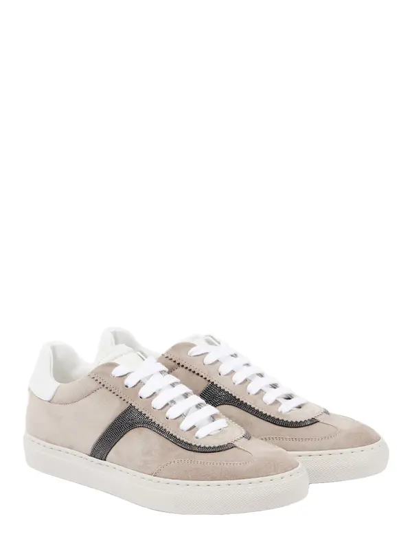Brunello Cucinelli Suede Sneakers - Beige