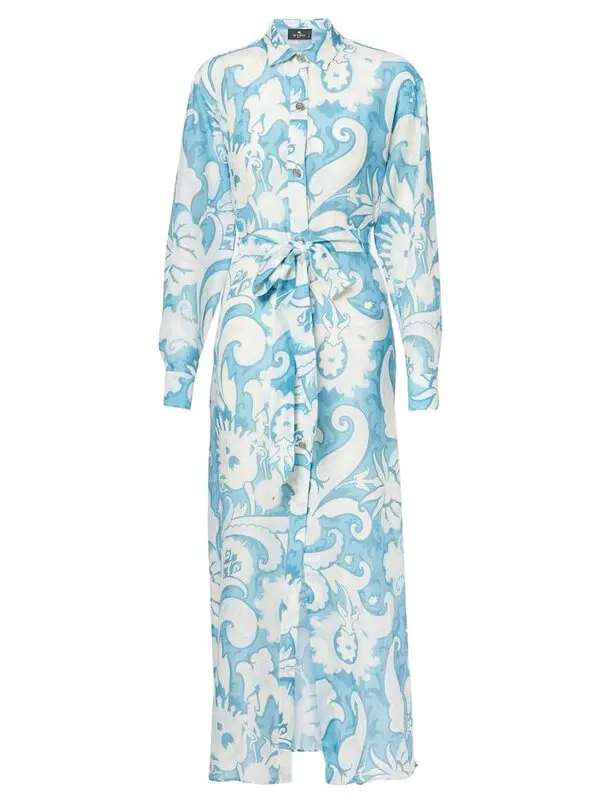 Etro Paisley Cotton And Silk Shirt Dress - Multicoloured
