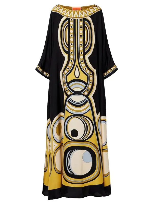 La DoubleJ Printed Silk Twill Maxi Dress - Multicoloured