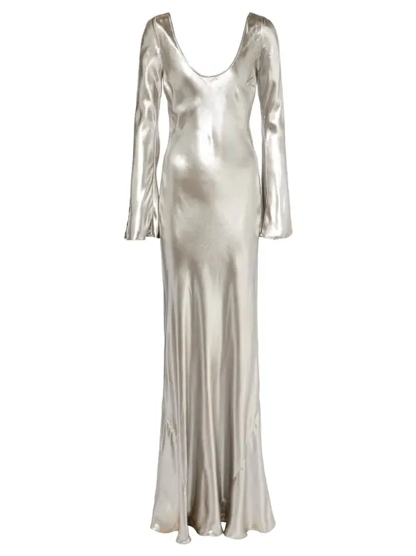 Galvan Valletta Gown - Silver