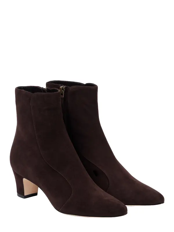 Manolo Blahnik Myconia 50 Suede Ankle Boots - Brown