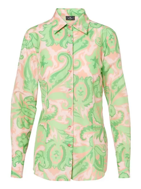 Etro Printed Cotton And Silk Shirt - Multicoloured