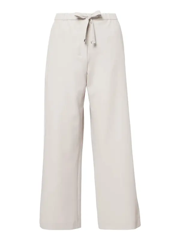 Max Mara Argenta Wide-leg Wool Pants - White