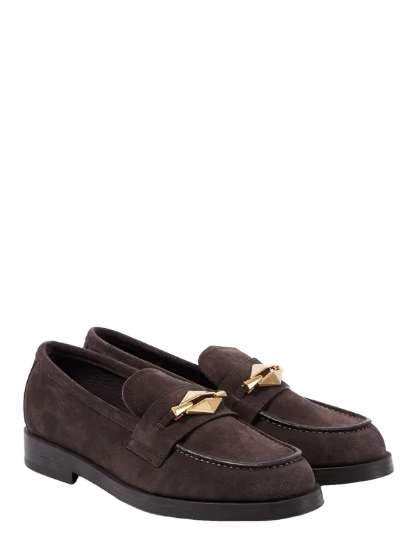 JIMMY CHOO Maddie Suede Loafers - Brown