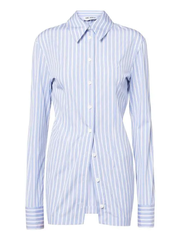 Attico Striped Cotton Shirt - White
