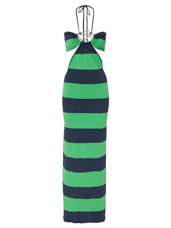 Coperni Cutout Striped Maxi Dress - Multicoloured