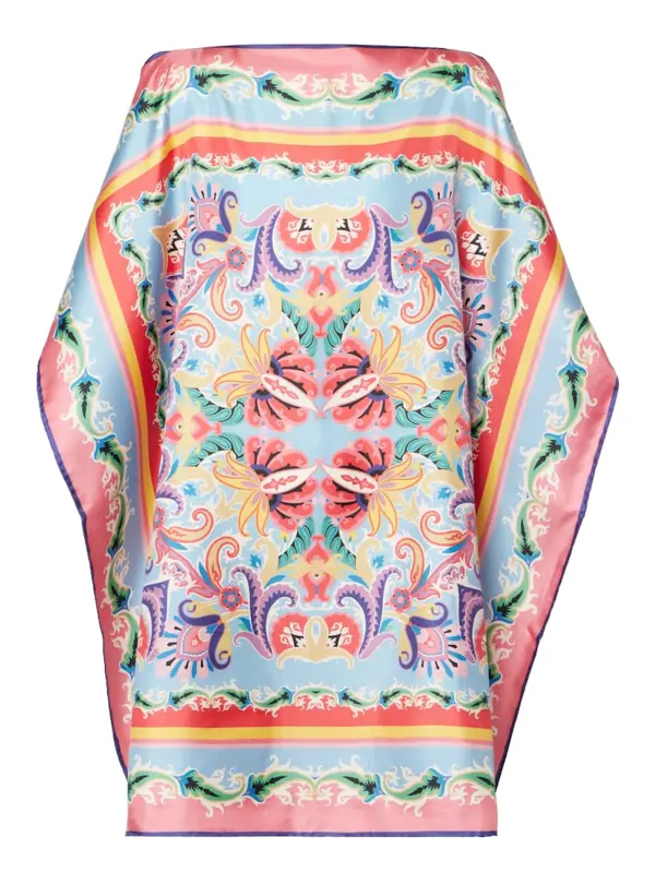 Etro Printed Silk Foulard Top - Multicoloured