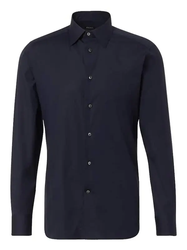 Zegna Cotton-blend Shirt - Blue