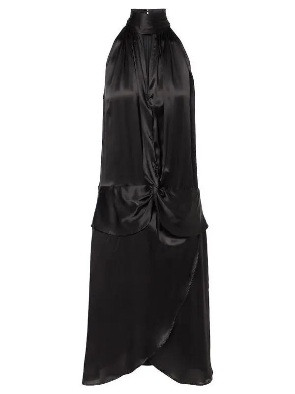 Nina Ricci Gathered Halterneck Mini Dress - Black
