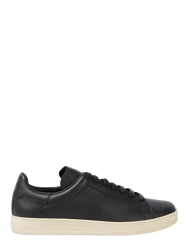 TOM FORD Warwick Leather Sneakers - Black