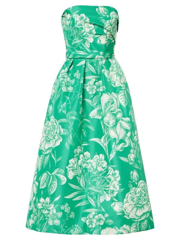 Monique Lhuillier Strapless Gown - Green