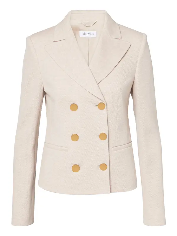Max Mara Alabama Cotton And Wool Blazer - Beige
