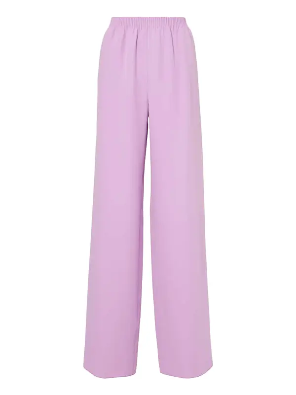 Valentino Garavani Cady Couture Wide-leg Pants - Purple