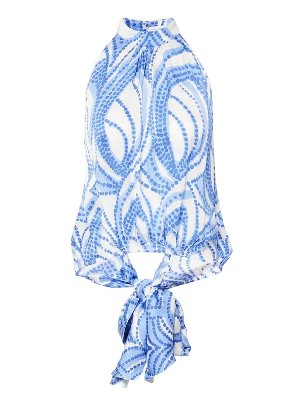 Poupette St Barth Clea Printed Top - Blue