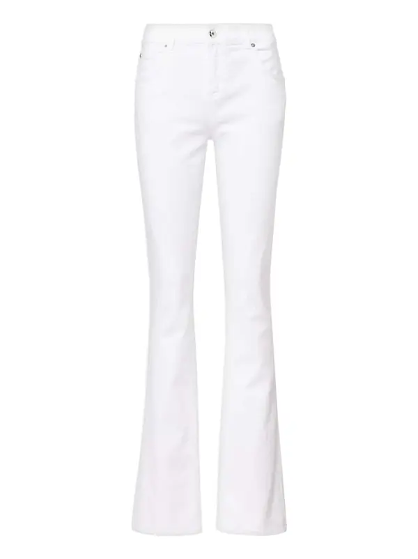 Blumarine Chain-detail Bootcut Jeans - White