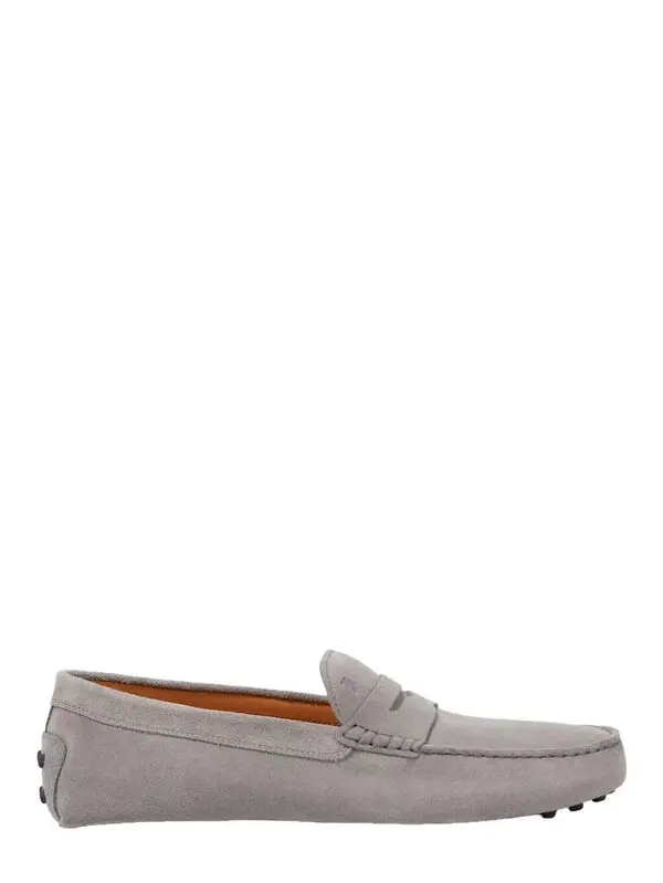 TOD'S Gommino Suede Driving Loafers - Grey