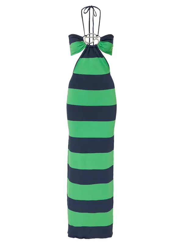 Coperni Cutout Striped Maxi Dress - Multicoloured