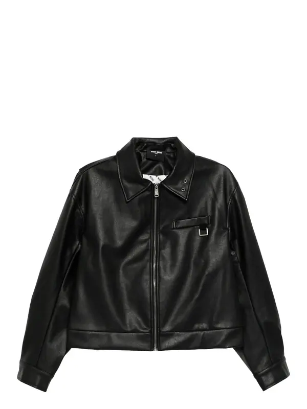 TEAM WANG DESIGN Choices Faux Leather Jacket - Black