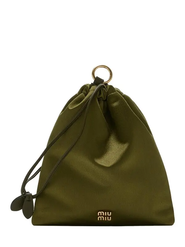 Miu Miu Satin Pouch - Green
