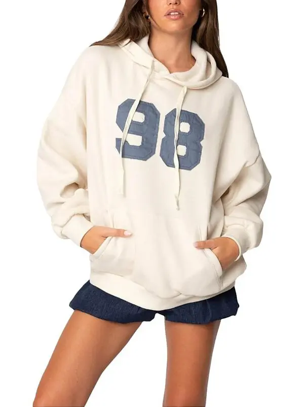 EDIKTED 98 Oversized Hoodie - Cream