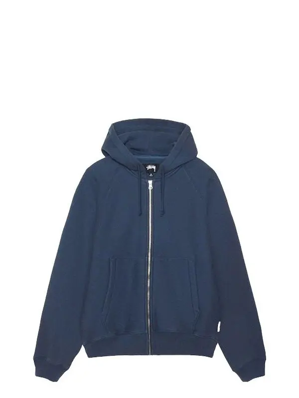 StÜssy Raglan Zip Hoodie - Navy Blue