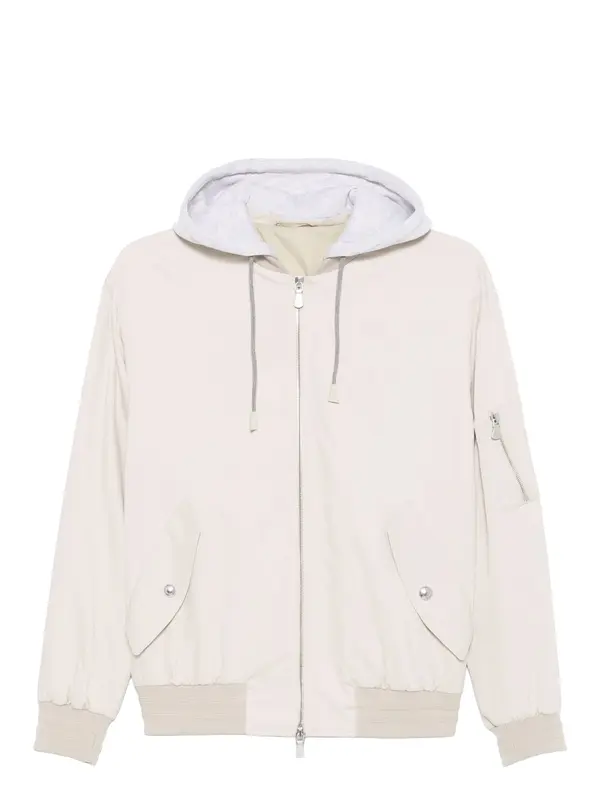Eleventy Hooded Jacket - Neutrals