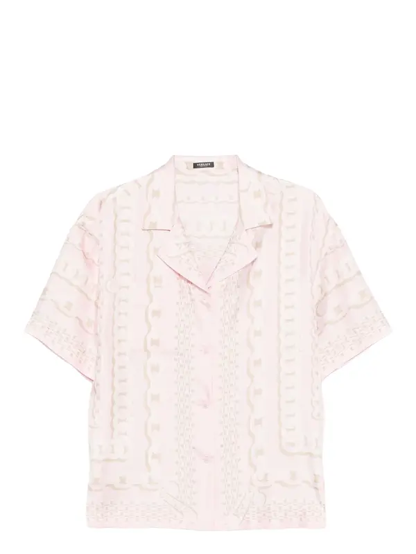 Versace Treasure-print Shirt - Pink
