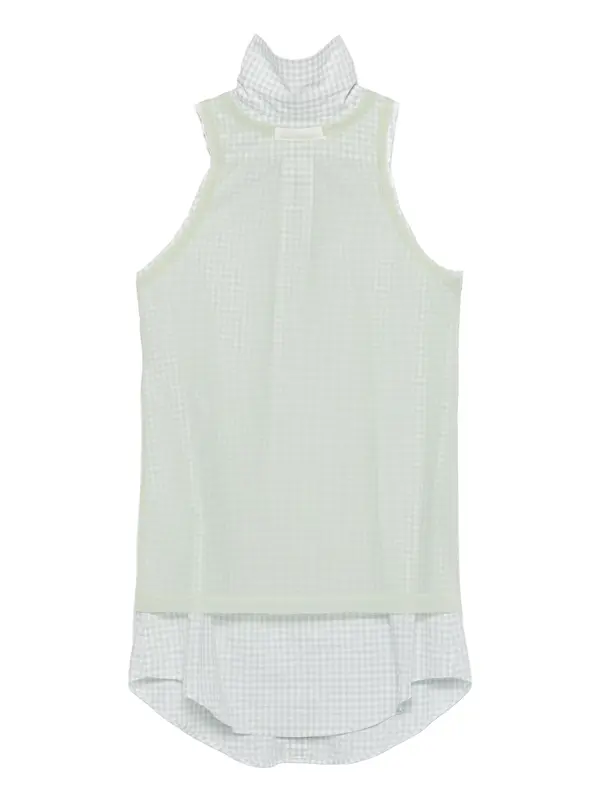 MAISON MARGIELA Check-pattern Sleeveless Shirt - Green