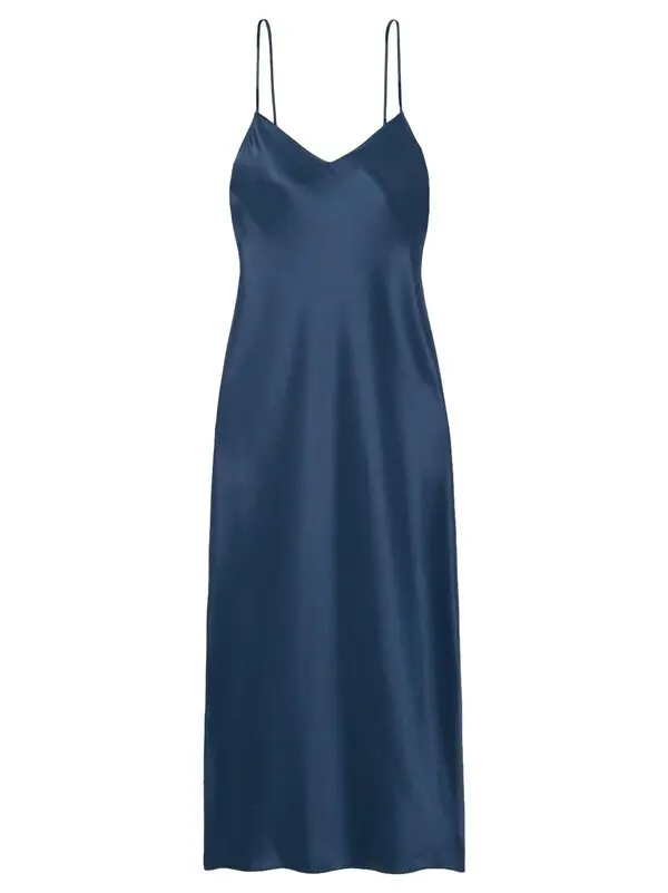 Polo Ralph Lauren Satin Midi Dress - Navy