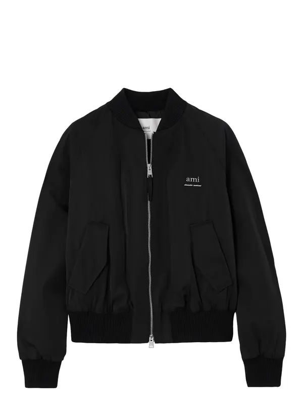 Ami Embellished Bomber Jacket - Black