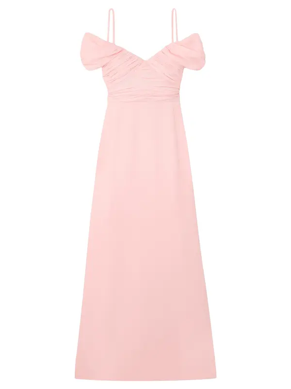 Giambattista Valli Cold-shoulder Gathered Gown - Pink